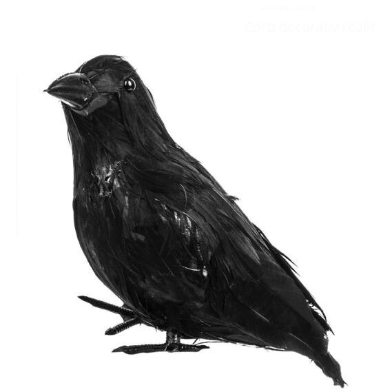 Corb decorativ, negru, 15 cm, Halloween - eMAG.ro