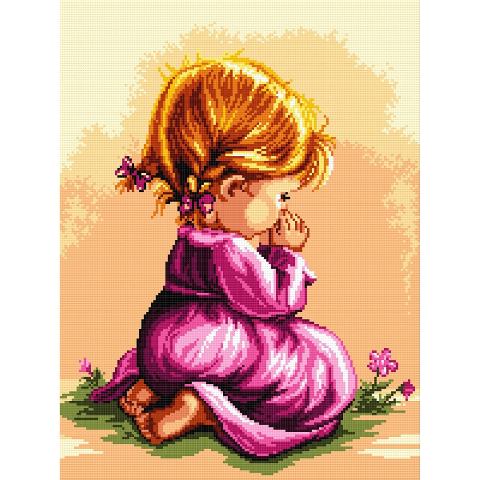 Goblen Dina, Hudemas, kit imprimat pe panza, 15x20cm - eMAG.ro