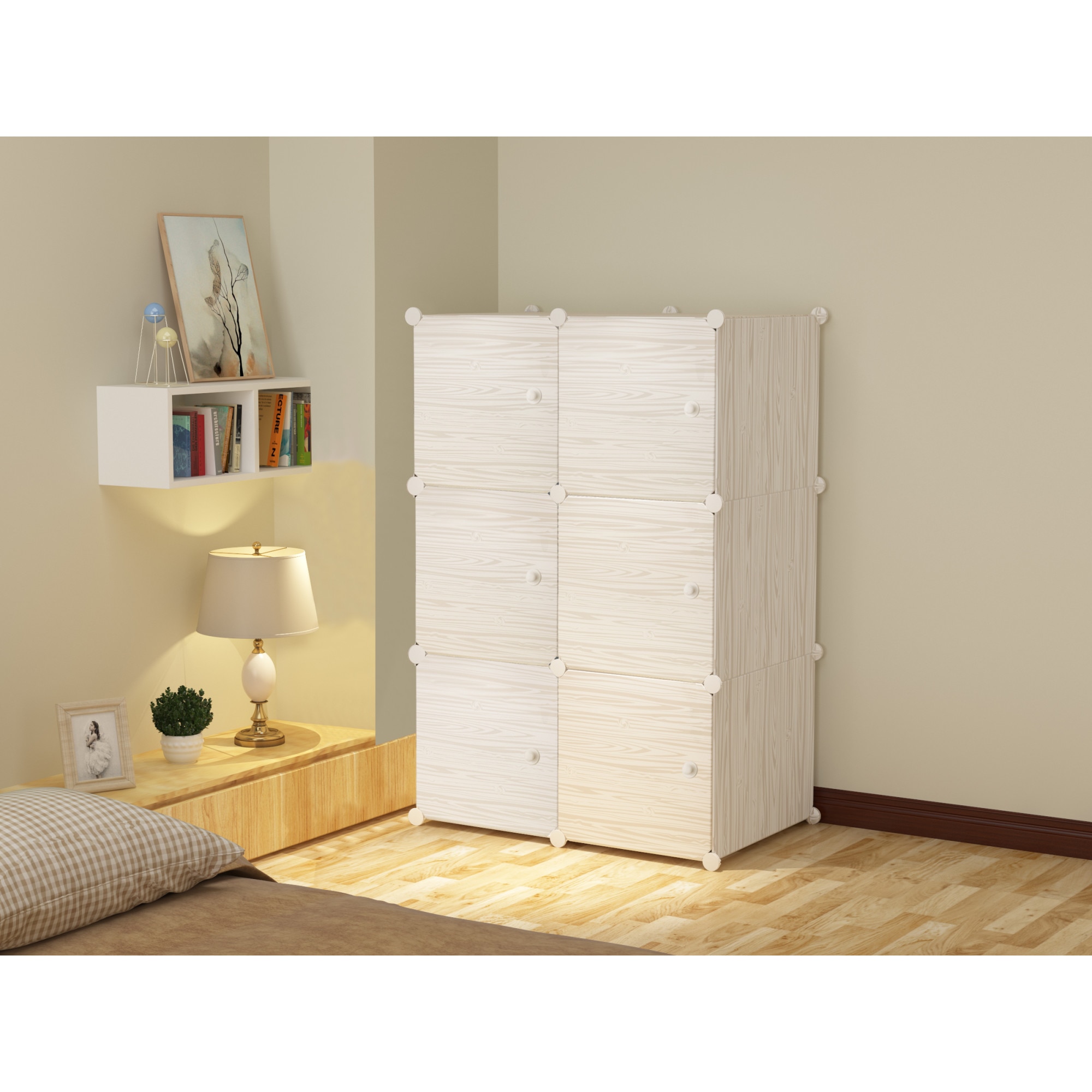 Dulap modular din plastic cu schelet metalic, D3256, culoare Crem, 110 ...
