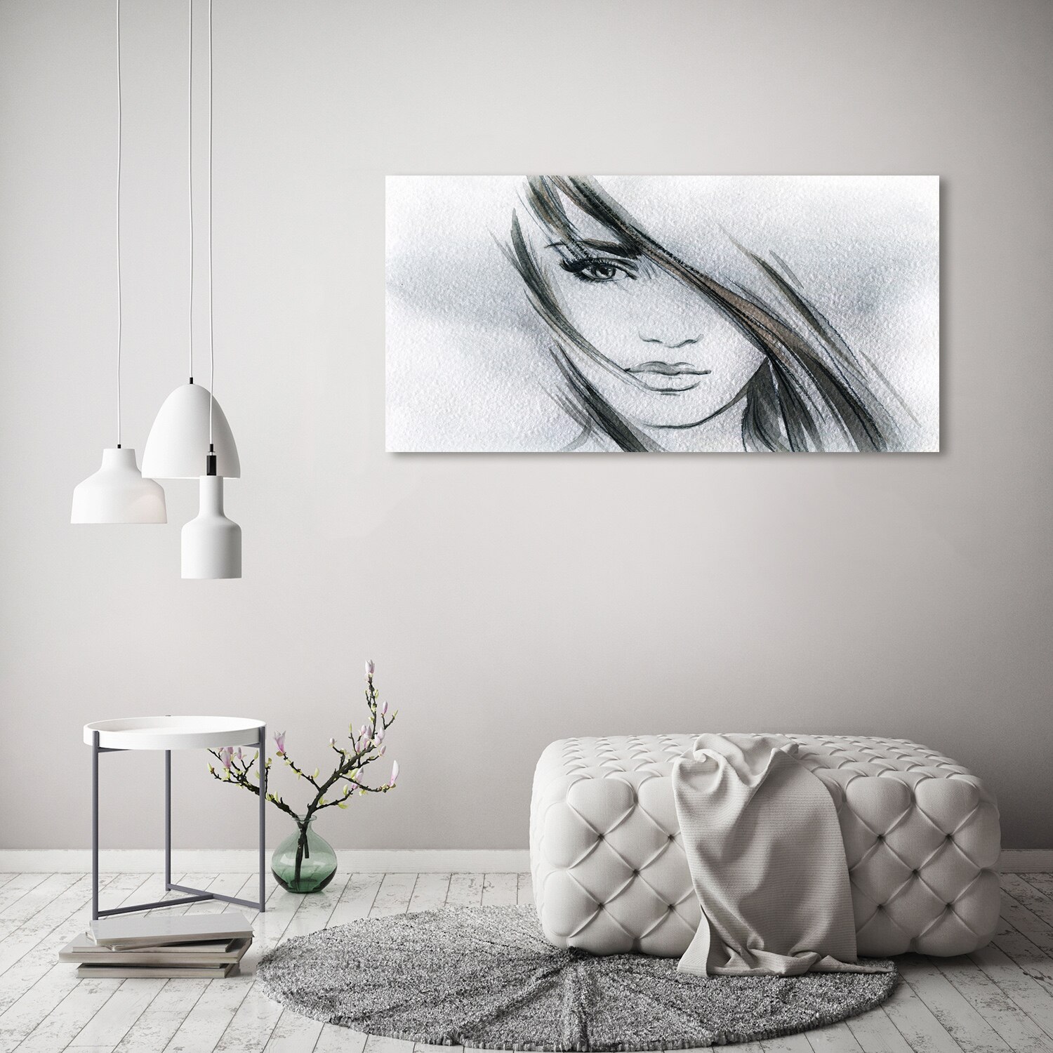 Pictura pe panza, Decorarea peretilor, 120 cm x 60 cm, Portret de ...