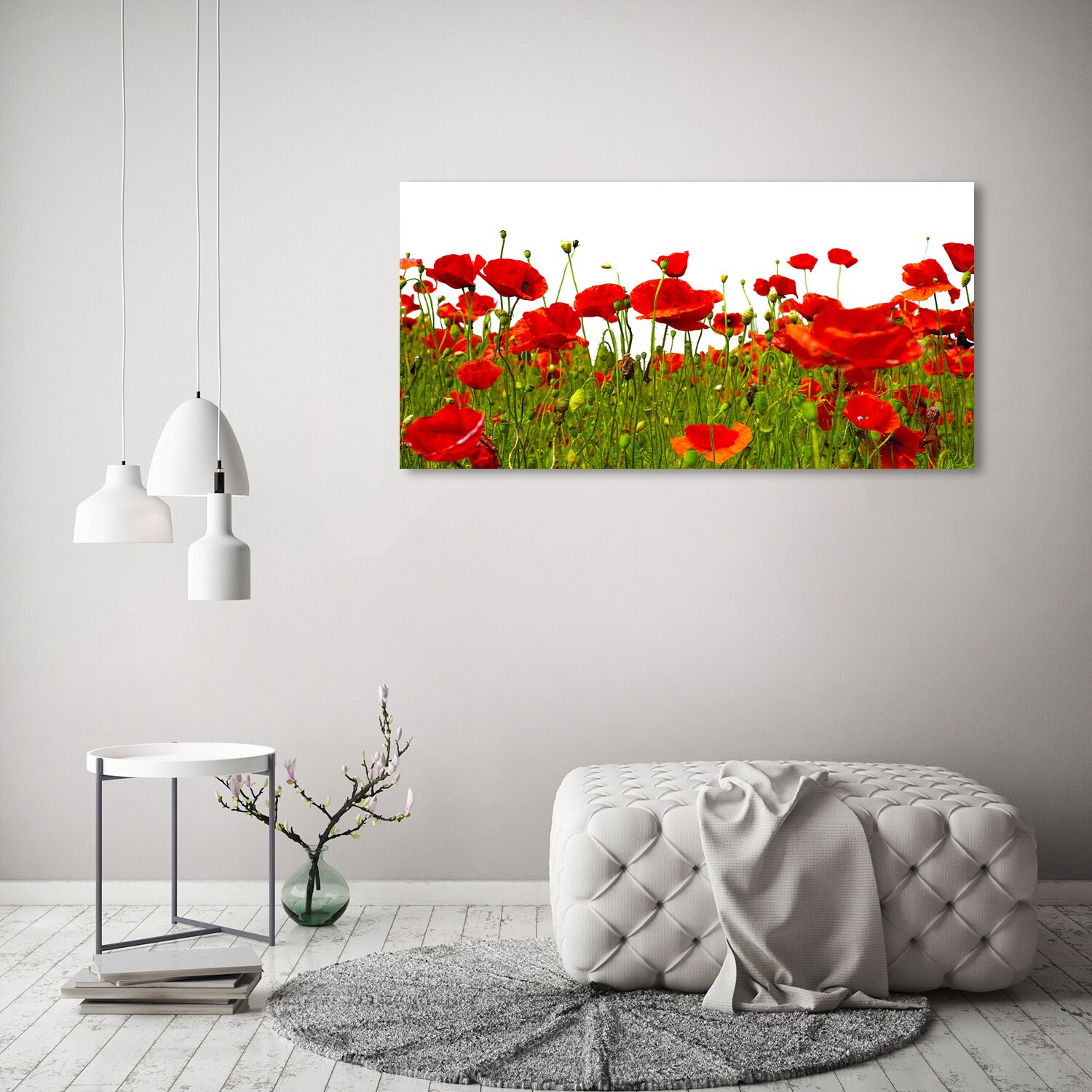 Pictura pe panza, 120 cm x 60 cm, Decorarea peretilor - Maci de camp ...