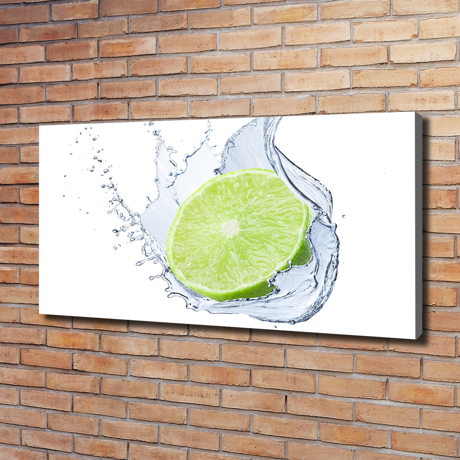 Pictura pe panza, 120 cm x 60 cm, Decorarea peretilor - Lamaie verde ...