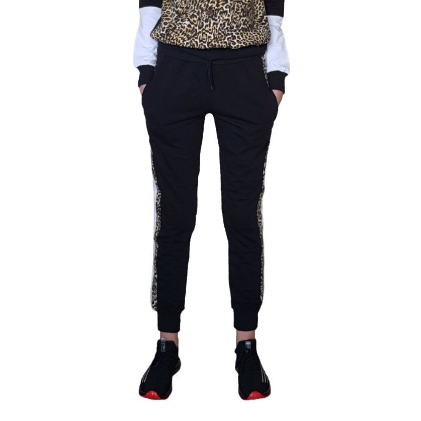 Trening Dama Leopard Bumbac, Animal Print, Negru, L - eMAG.ro