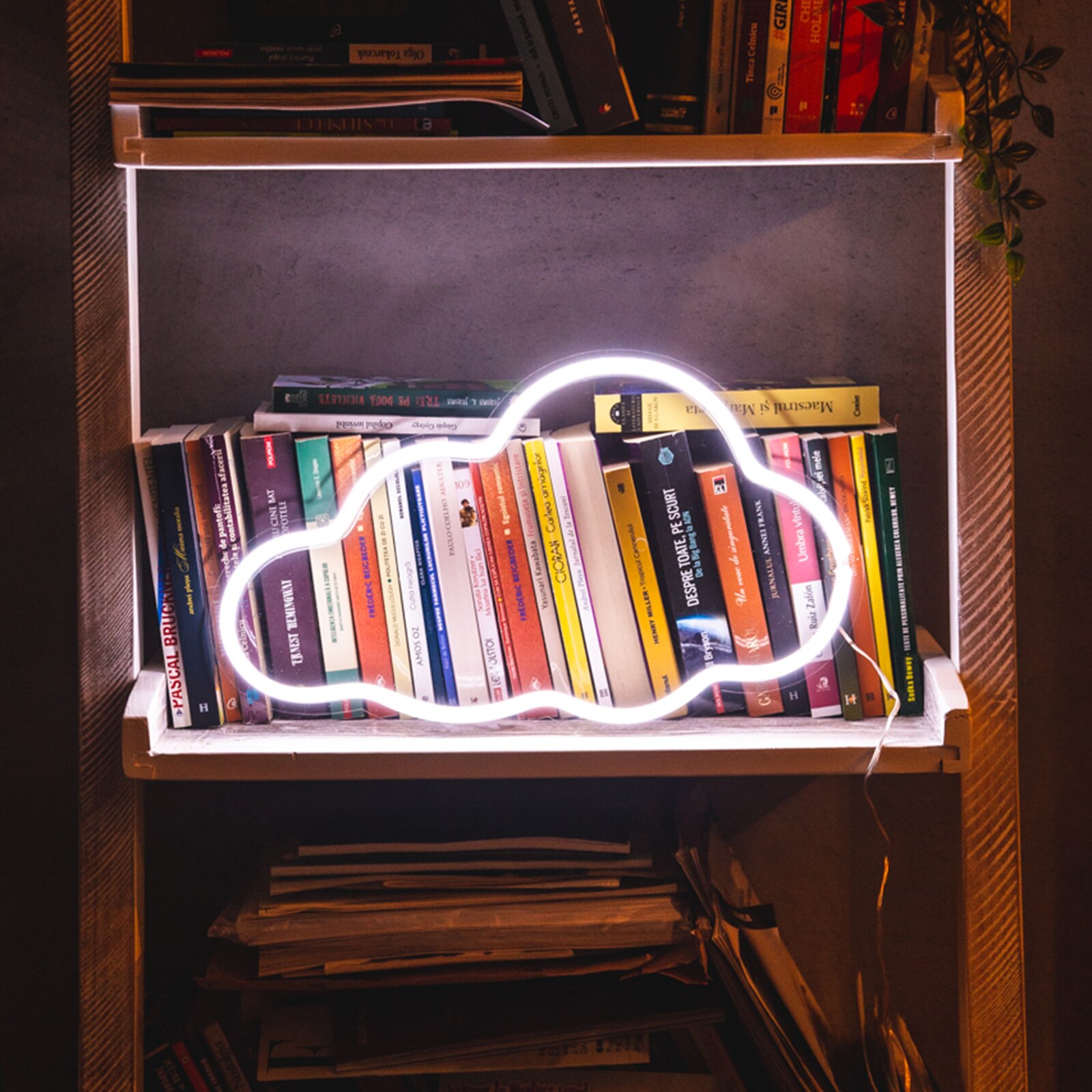 Lampa LED Neon alb, model nor, 45x27 cm - eMAG.ro