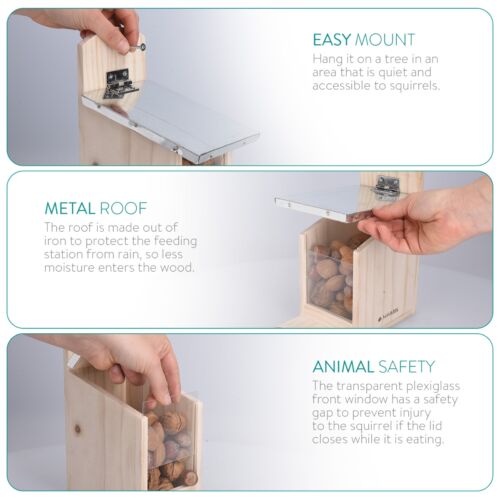 Casa de hranire pentru veverite din lemn, 47599.01 - eMAG.ro