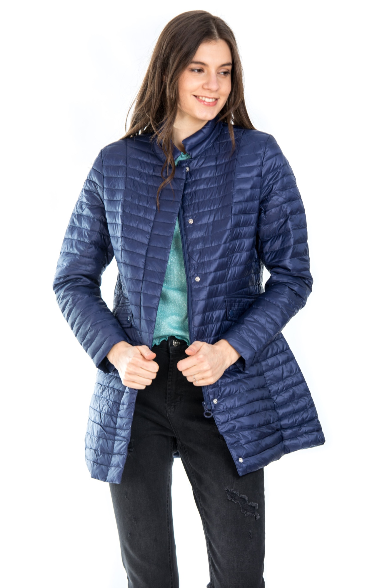 Geaca fas lunga Bleumarin 48 EU - eMAG.ro