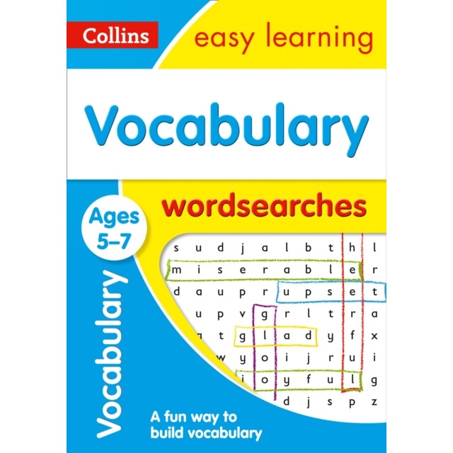 Vocabulary Word Searches Ages 5-7 Prepare for School with Easy Home ...