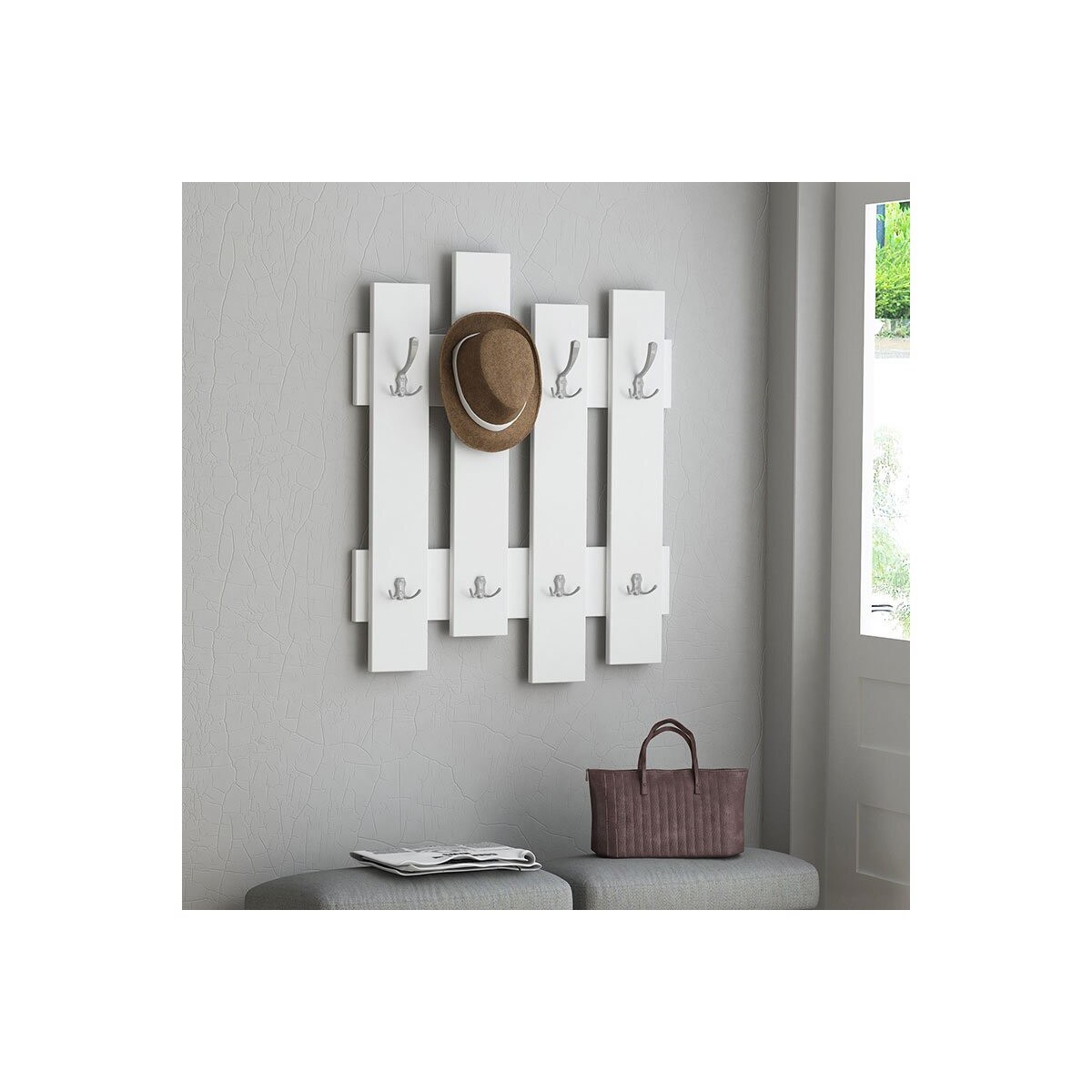 Cuier Nix, pal, alb, 64x4x79 - eMAG.ro