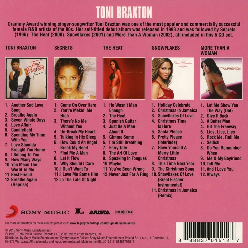 Toni Braxton - Original Album Classics - 5 CD Vinyl Replica - eMAG.ro