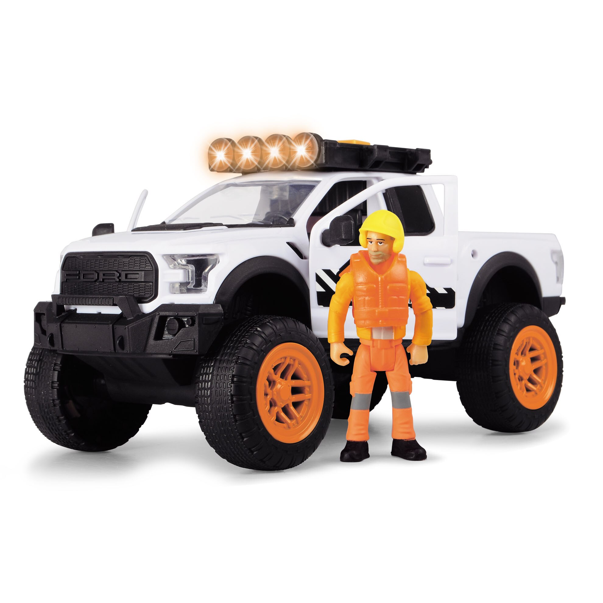 Set Dickie Toys, masina cu lumini si sunet - Road construction, 1:24 ...