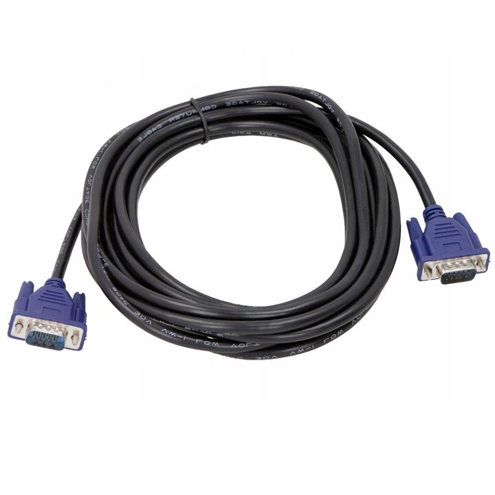 Cablu D-SUB VGA-VGA, Pawonik, Full HD, 5 m - eMAG.ro