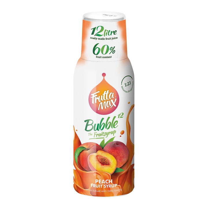 FruttaMax Bubble12 Őszibarack szörp, 60%, 500 ml - eMAG.hu