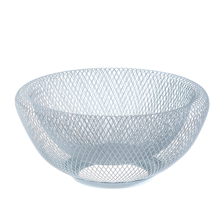 Cos fructe Pepco, Modern, 24,5 x 24,5 x 11 cm, Alb - eMAG.ro