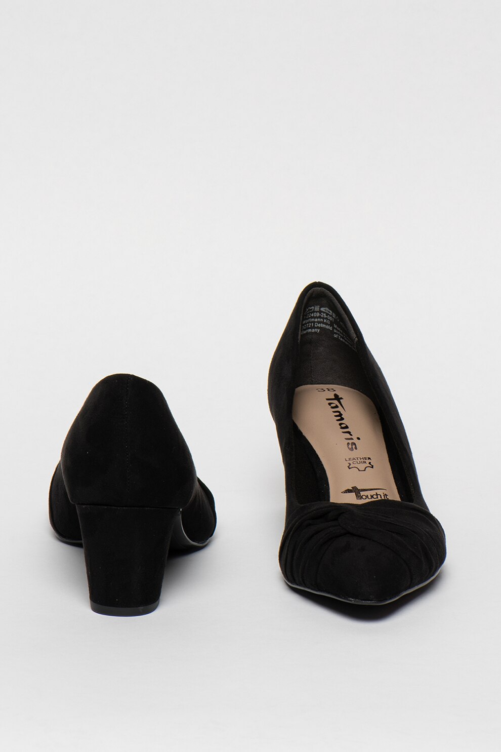 Tamaris, Pantofi cu toc inalt si varf ascutit, Negru, 39 - eMAG.ro