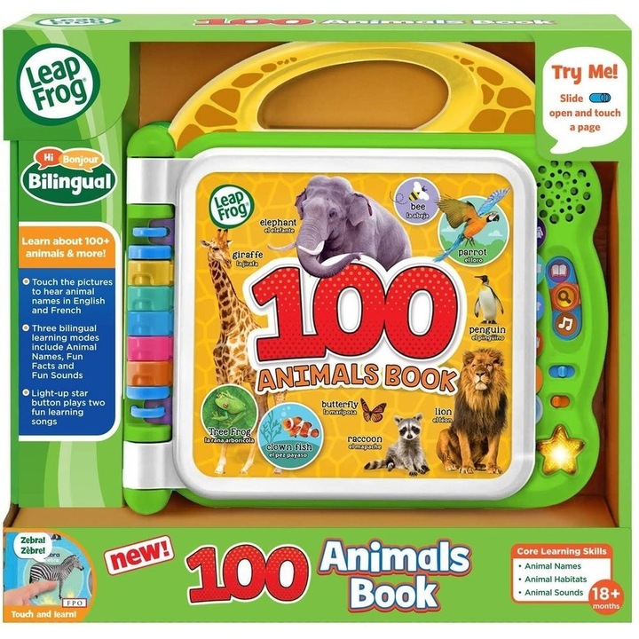 Carte de divertisment, Vtech, 100 de animale, Multicolor - eMAG.ro