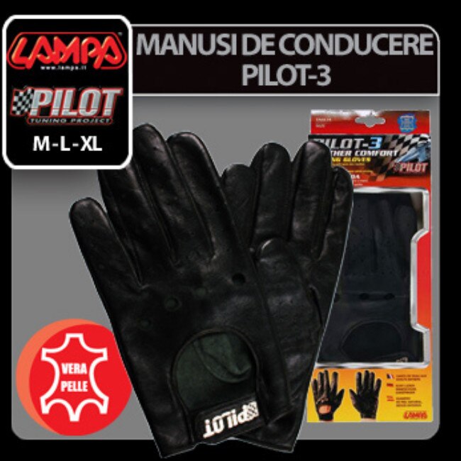 Manusi de conducere Pilot-3 - L - Negru - eMAG.ro