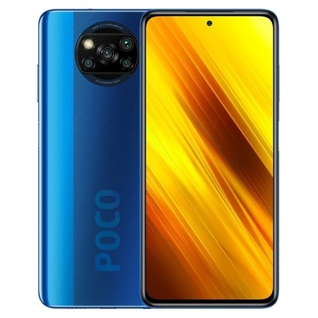 Смартфон Xiaomi Pocophone X3, NFC, Dual Sim, 6GB RAM, 64GB, Bluе - eMAG.bg