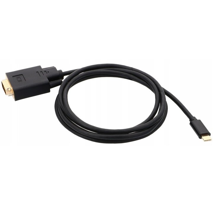Cablu adaptor Pawonik, USB C la VGA, 1.8m, Negru - eMAG.ro