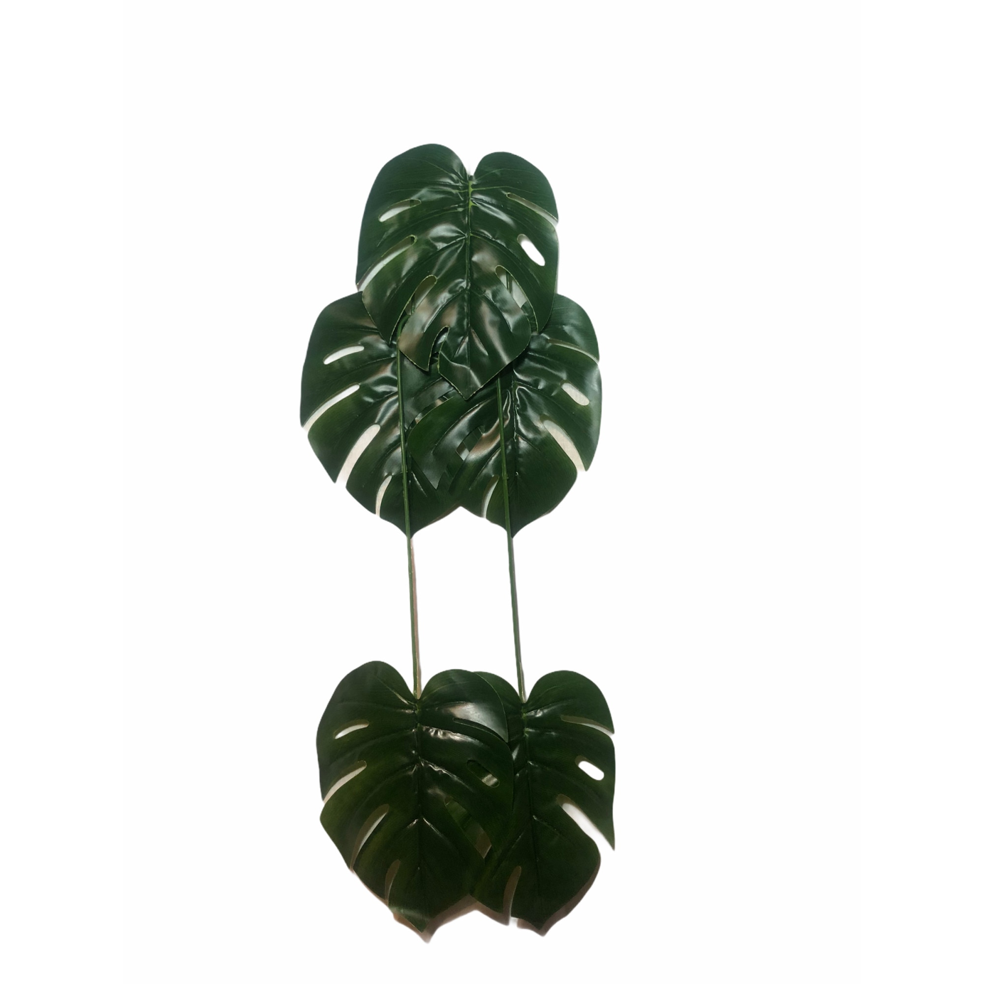 Set Atelier 5 frunze decorative artificiale, Philodendron cu frunza ...