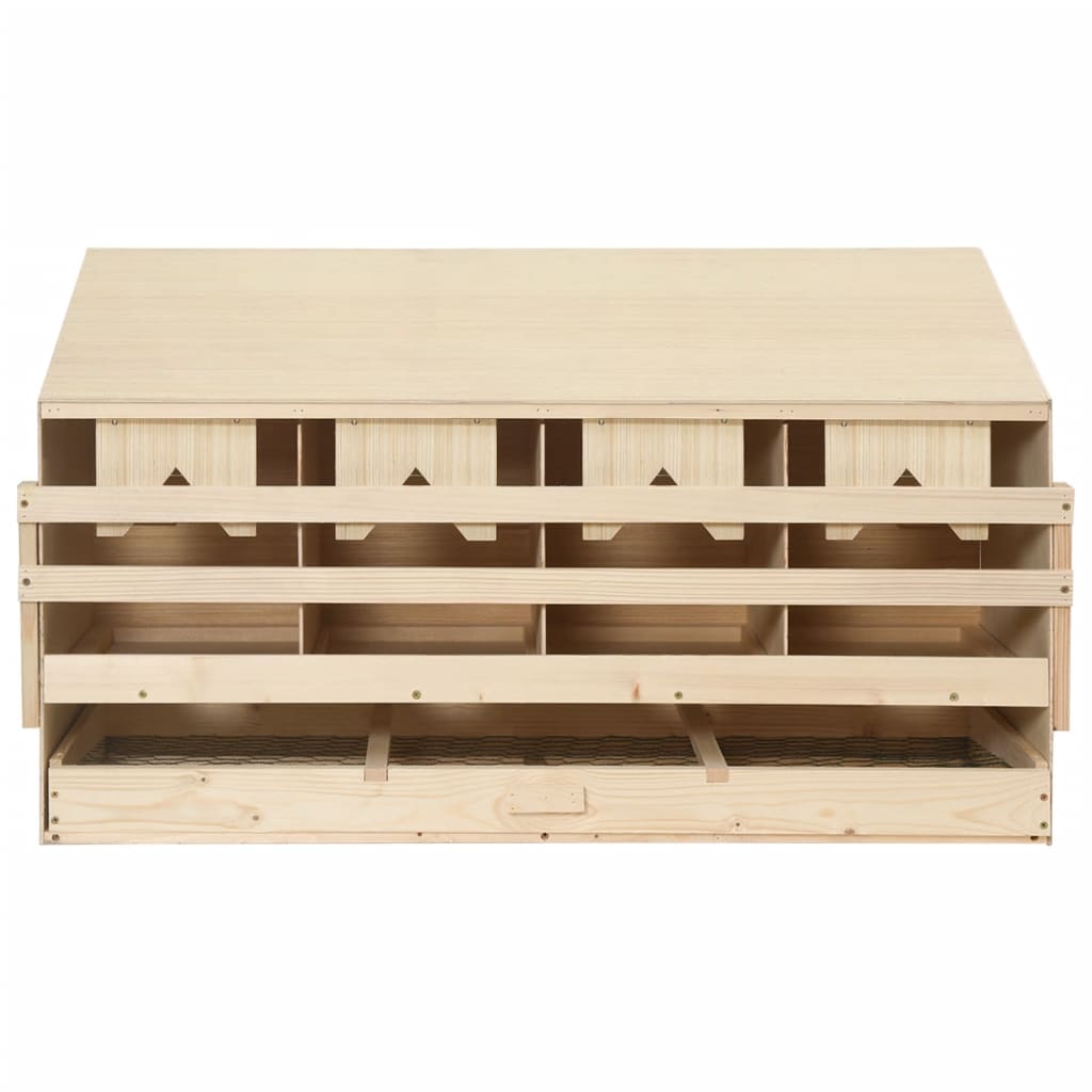 Cuibar gaini vidaXL, 4 compartimente, 106 x 40 x 59 cm, lemn masiv pin ...