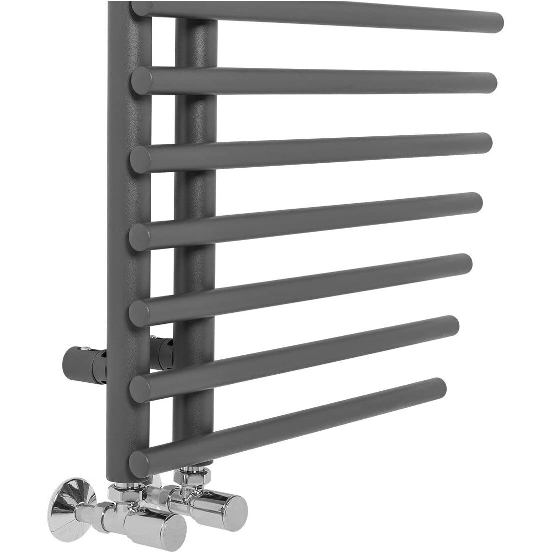 Calorifer pentru baie Semiluna Milano, Otel, 100x55cm, Gri antracit ...