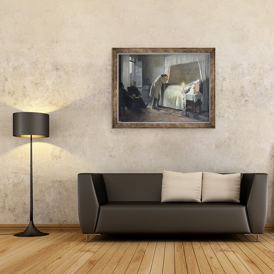 Albert-Auguste Fourie - Madame Bovary halálágya, Keretezett kép, 60 x ...