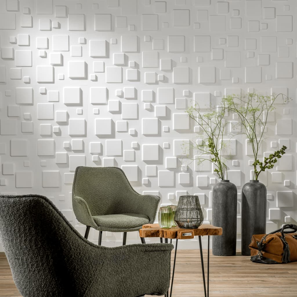 Set panouri de perete 3D WallArt, 50 x 50 x 1,75 cm, GA-WA09, 12 piese ...