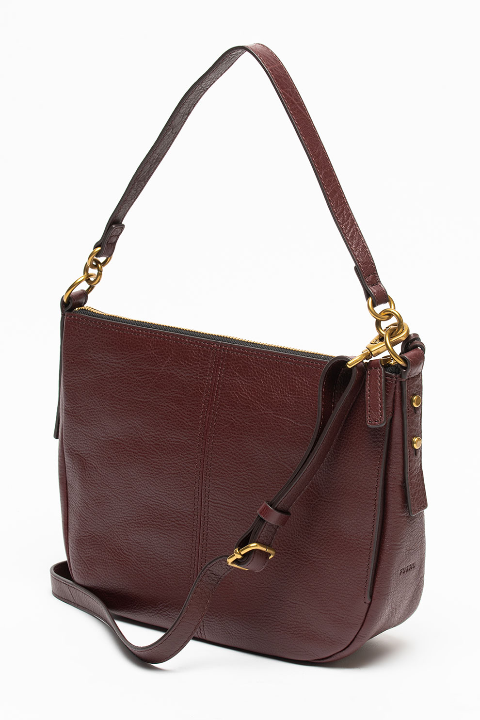 Fossil, Geanta crossbody de piele ecologica Jolie, Bordeaux - eMAG.ro