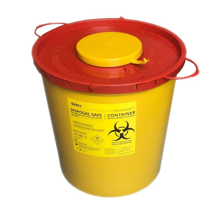 Container deseuri medicale ascutite, intepatoare si taioase 7.5l SERIX ...
