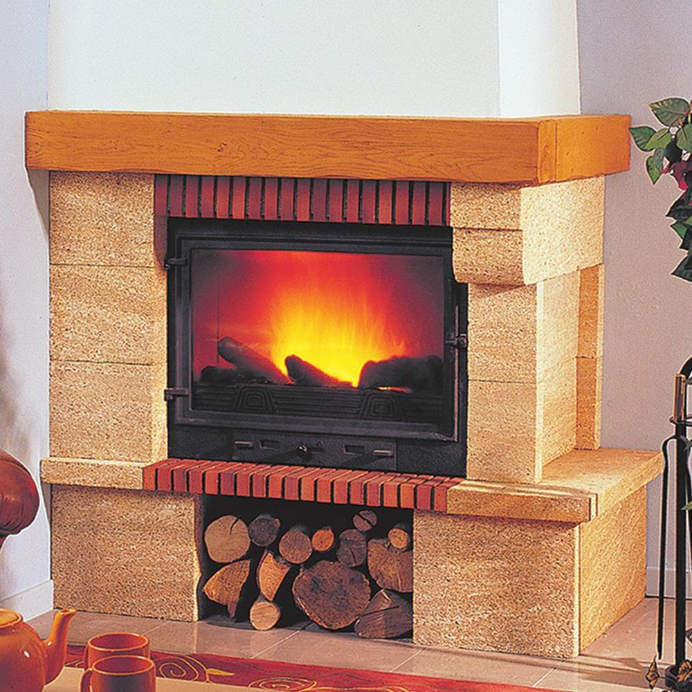 Focar din fonta pentru semineu pe lemne, model A1.2, Cheminees ...