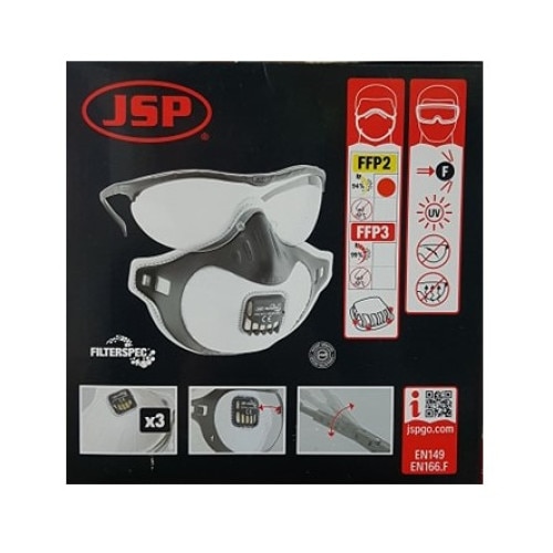 Защитна полумаска с клапан + очила, Filterspec, JSP - eMAG.bg
