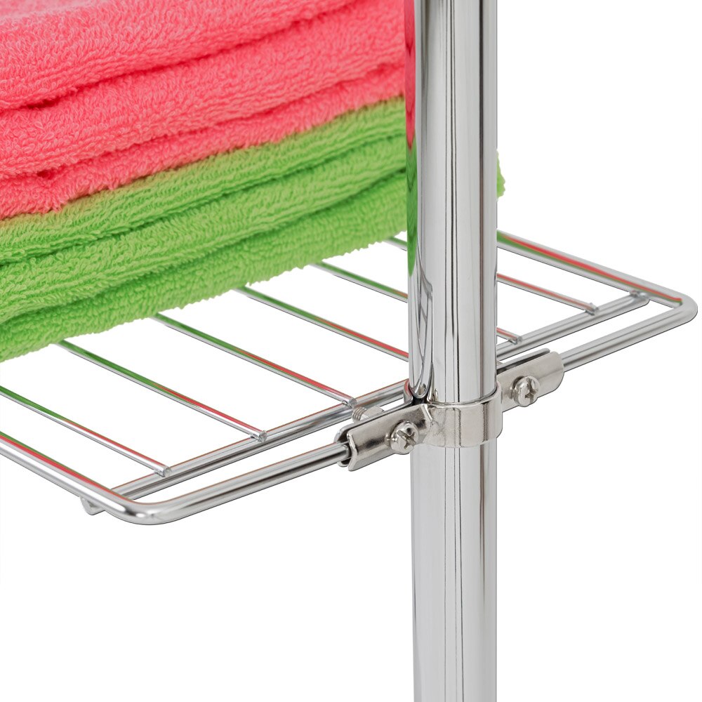 Raft telescopic pentru baie cu 4 niveluri, Reglabil 173-270cm - eMAG.ro