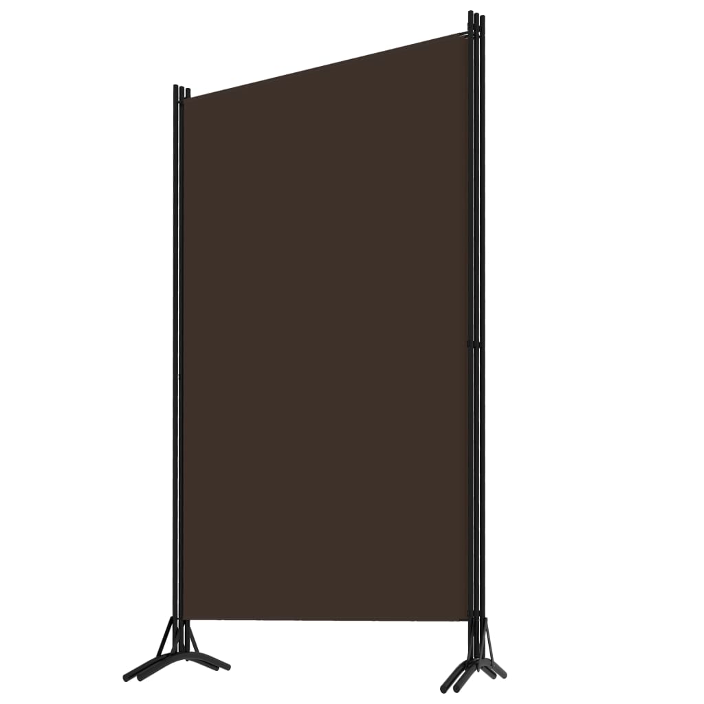 Paravan de camera cu 3 panouri vidaXL, Tesatura, 260 x 180 cm, Maro ...