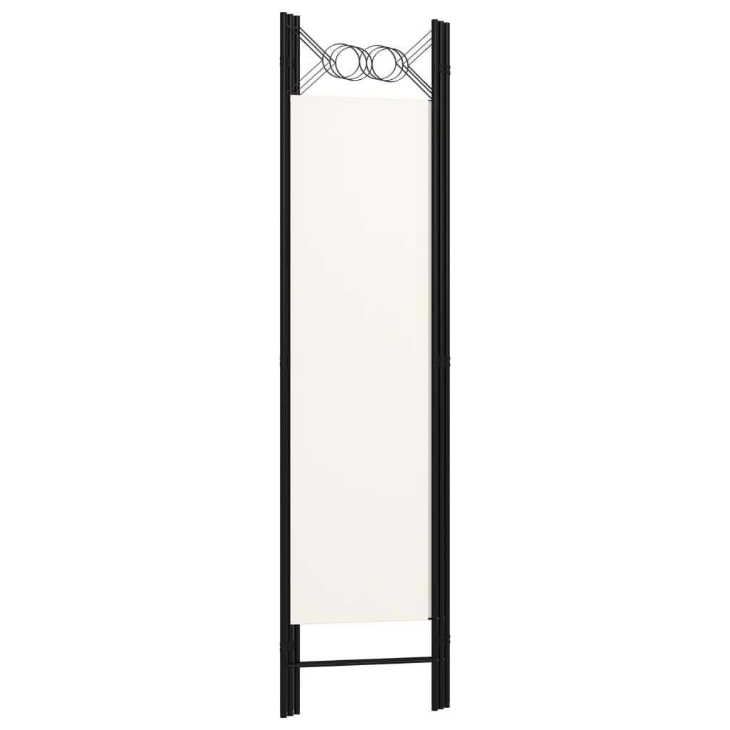 Paravan de camera cu 3 panouri vidaXL, Tesatura, 120 x 180 cm, Alb ...