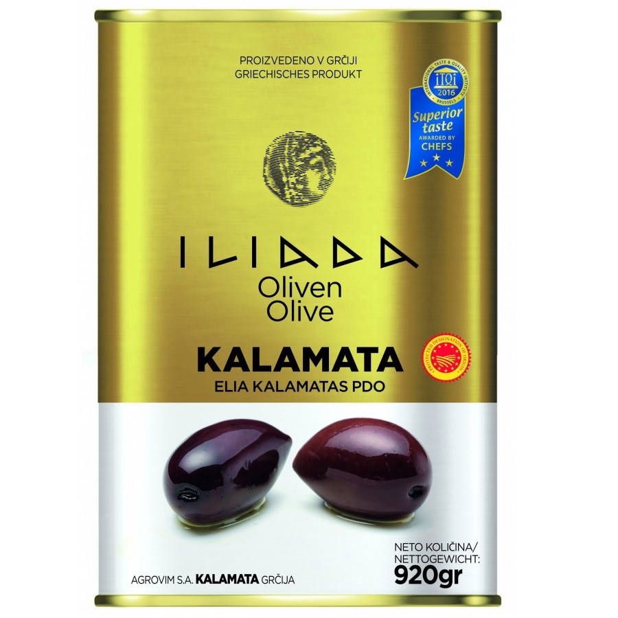 Masline Kalamata PDO intregi cu samburi 920g- Iliada - eMAG.ro