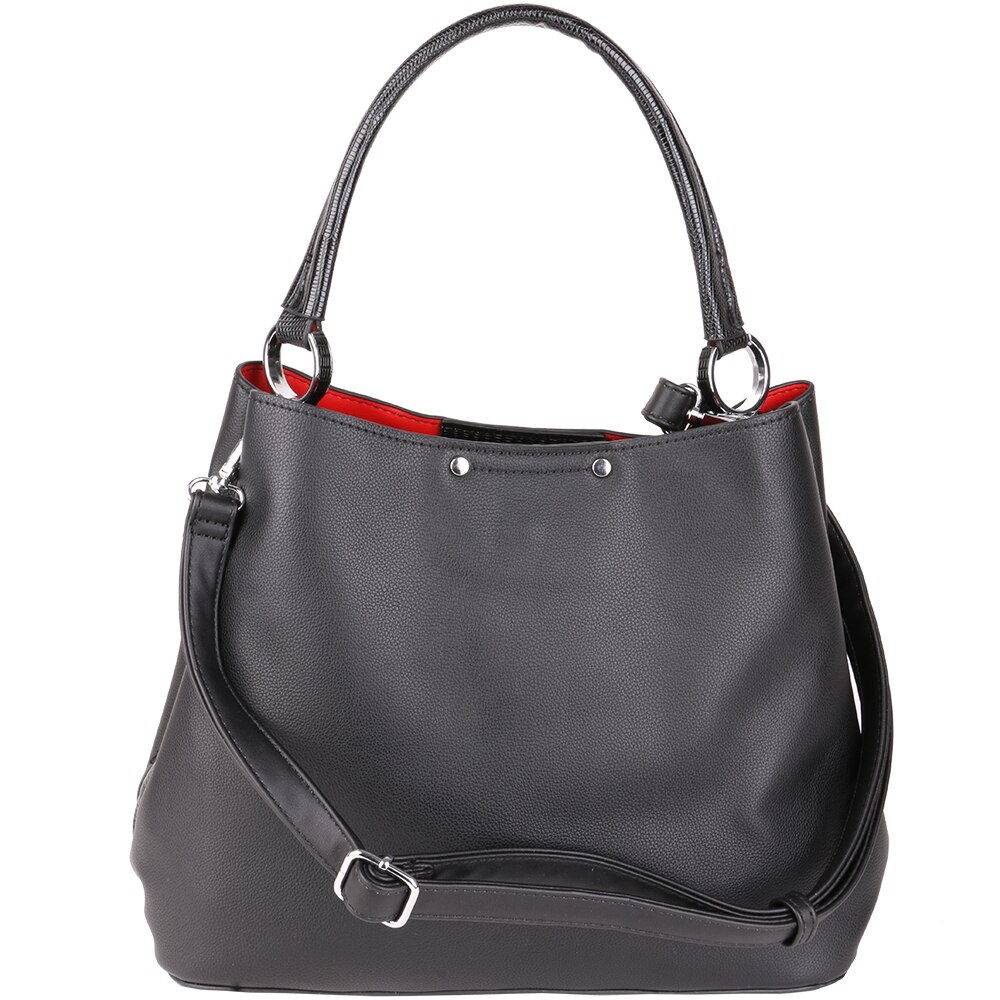 Paula Rossi női válltáska, ekológiai bőr, fekete - eMAG.hu