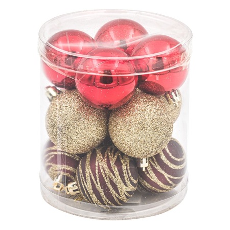 Set 12 globuri lucioase colorate de Craciun, 5 cm - eMAG.ro