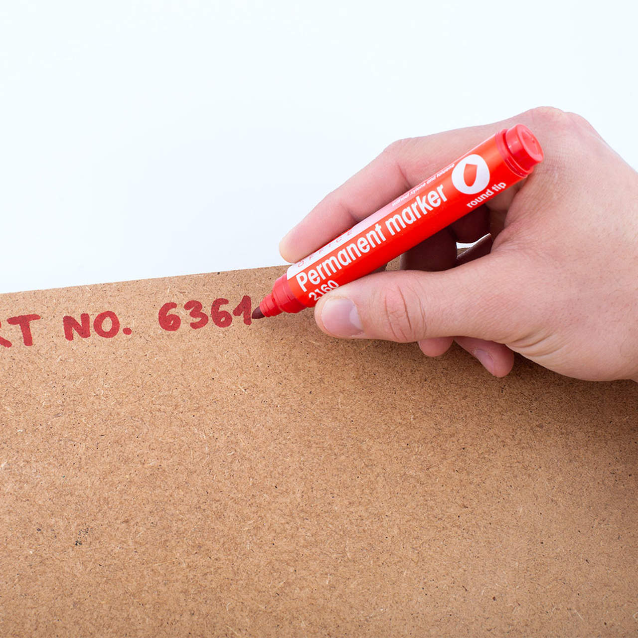 Marker permanent 2160 D.Rect, Rosu - eMAG.ro