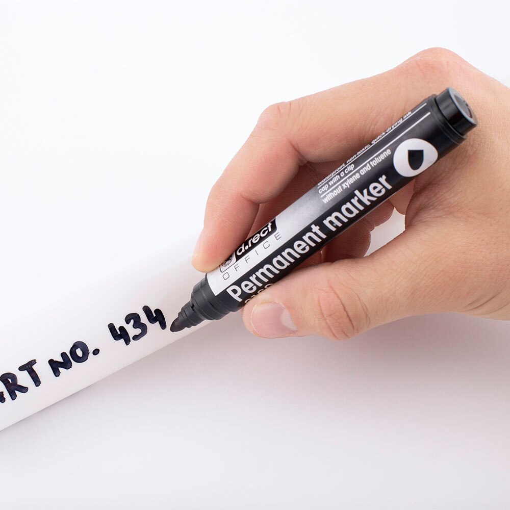 Marker permanent 2160 D.Rect, Negru - eMAG.ro