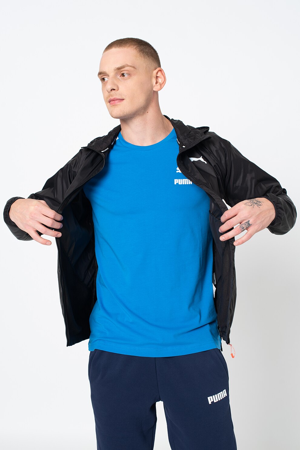 Puma, Олекотено яке windCELL за бягане, Черен, S - eMAG.bg