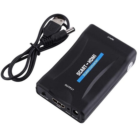 Scart - HDMI adapter, Full HD, analóg-digitális audio-video átalakító ...