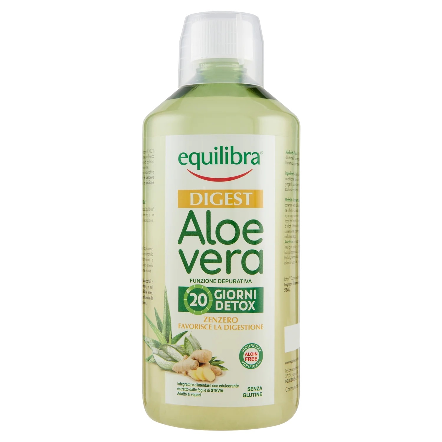 Aloe Vera cu Extract de Ghimbir, Gel cu Pulpa, Efect Digestiv, 1 Litru ...