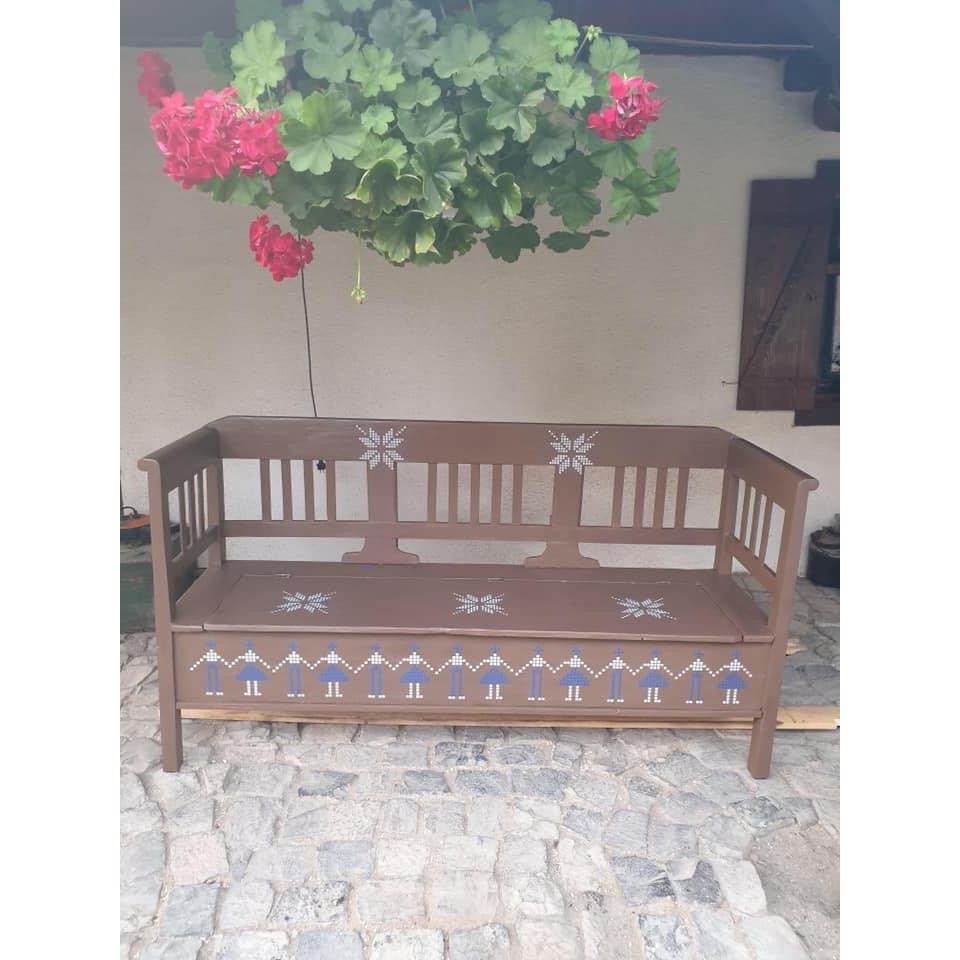 Sablon decorativ Eni Design A4, Folk couple, reutilizabil, plastic ...