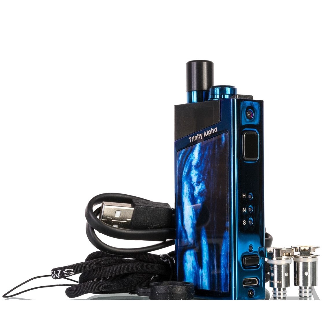 Електронна цигара Smok Trinity Alpha 30W Pod, 1000mah, син, 2.8мл - eMAG.bg