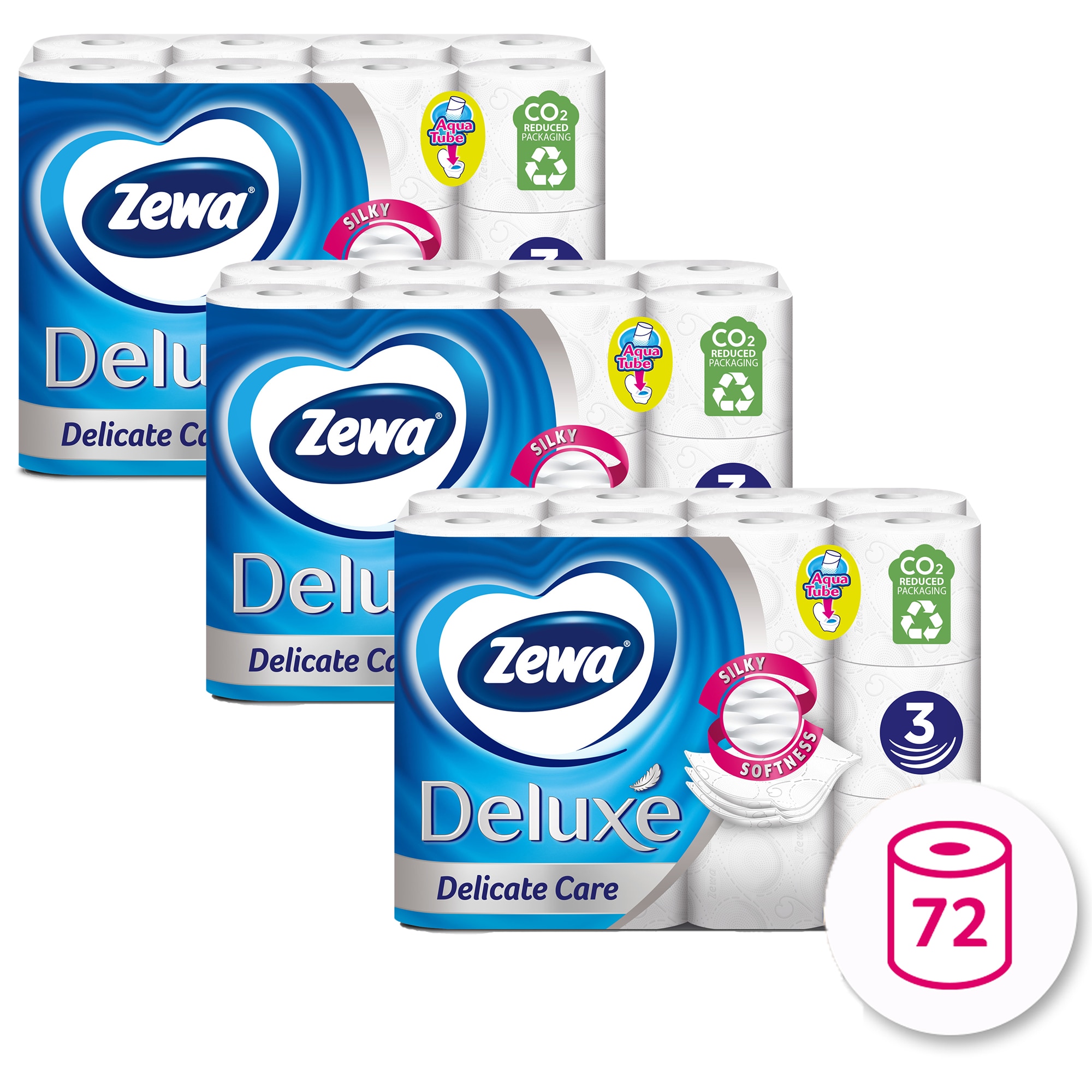 Zewa Deluxe 3 rétegű toalettpapír Delicate Care, 3x24 tekercs - eMAG.hu
