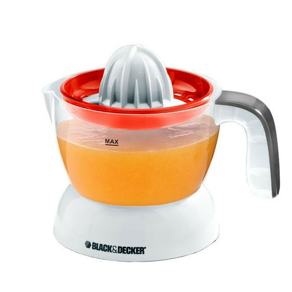 Цитрус преса Black Decker CJ200 3337-8440766, 500мл, 30W, Бял - eMAG.bg