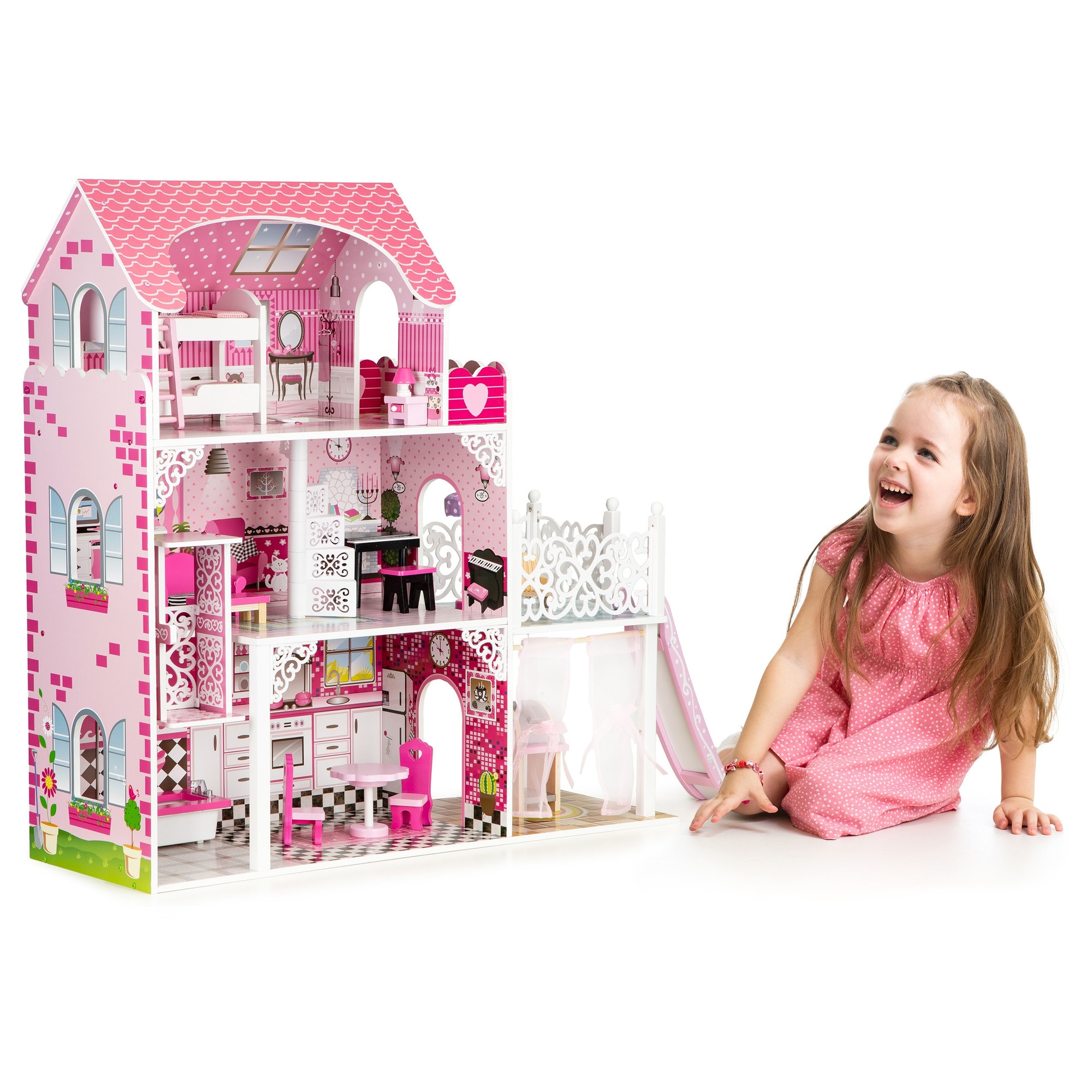 Casuta de papusi din lemn cu lift idealSTORE THE PALACE OF THE ...