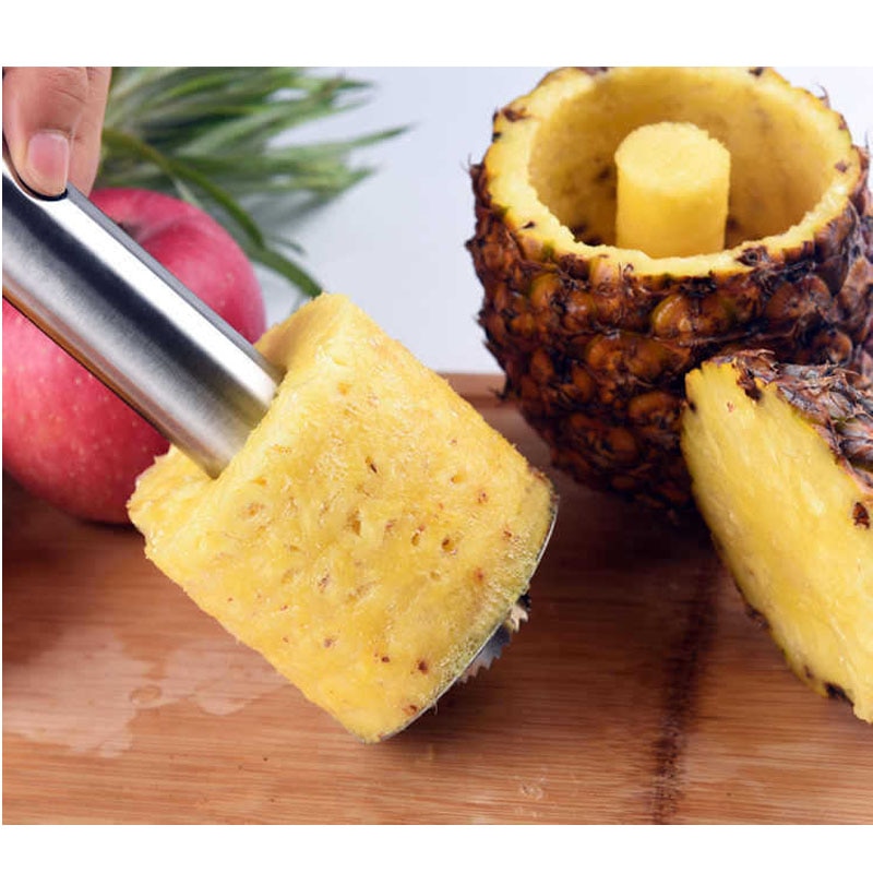 Aparat pentru curatat si feliat ananas, Otel inoxidabil, 10 x 8.5 x 24 ...