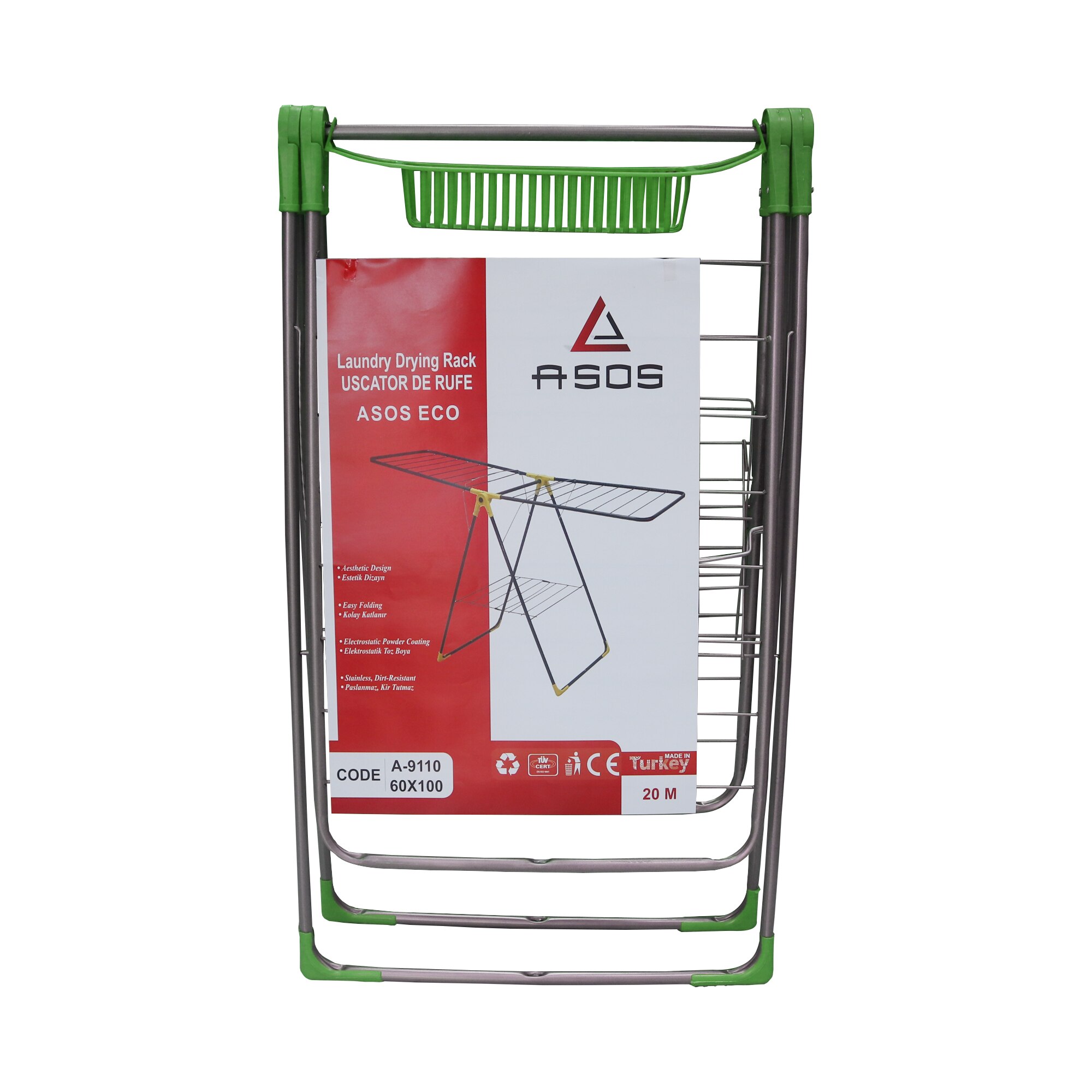 Uscator de rufe Asos Eco 60 x 100 x 20 m verde - eMAG.ro