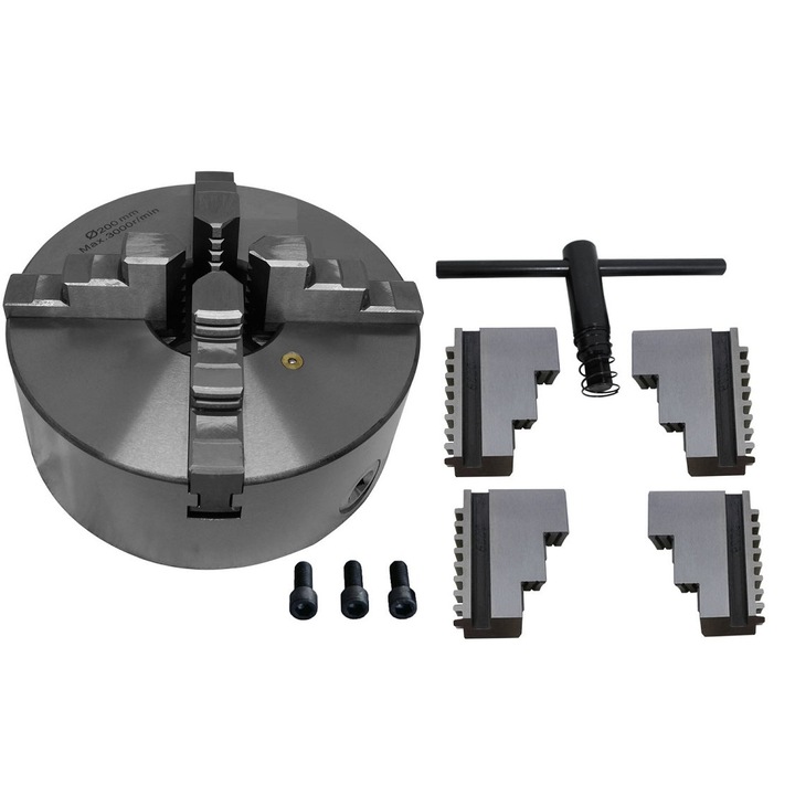 Universal de strung cu 4 bacuri autocentrante D 200 mm - eMAG.ro